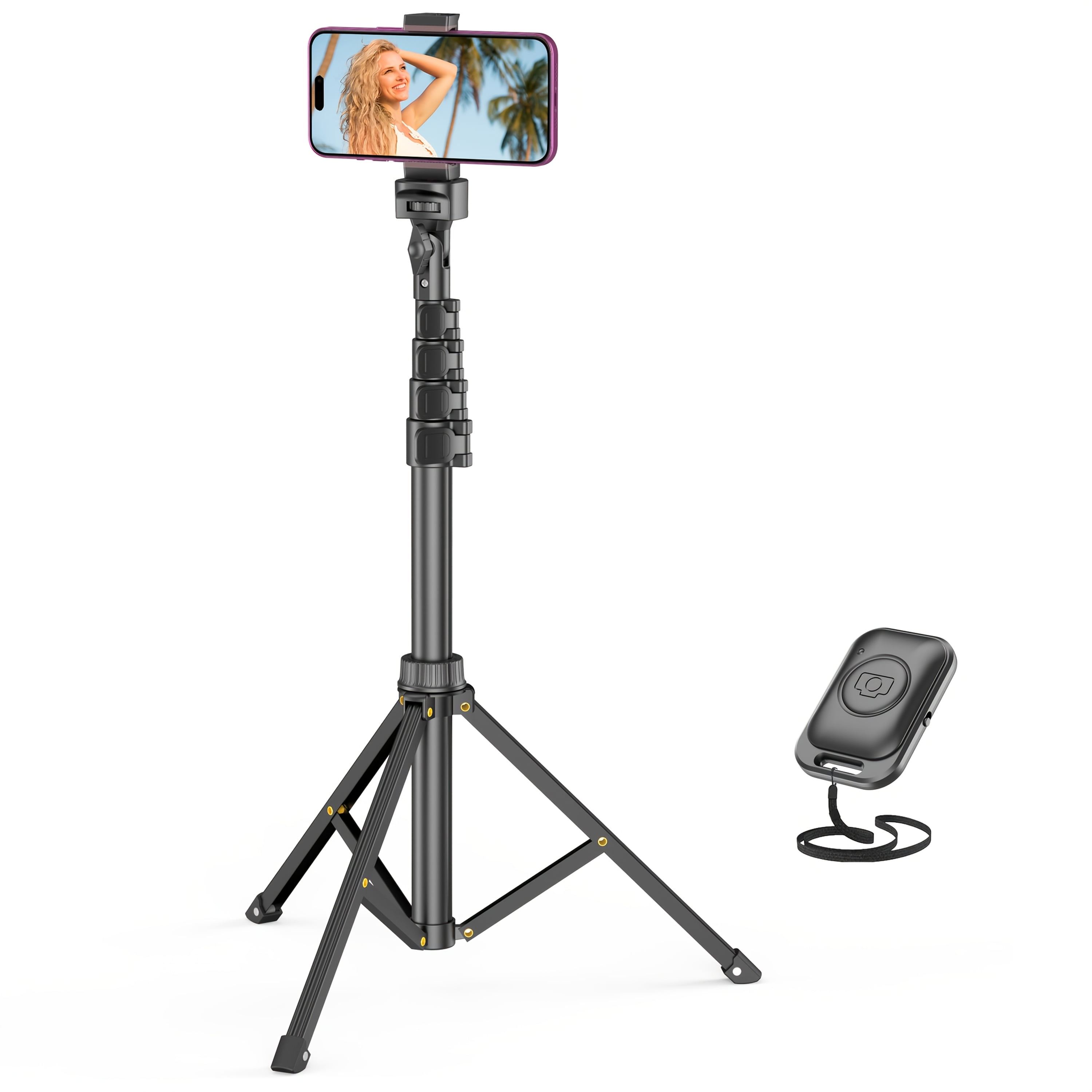 [Ultra-Stable Phone Tripod] 62-Inch All-in-One Tripod & Selfie Stick ...