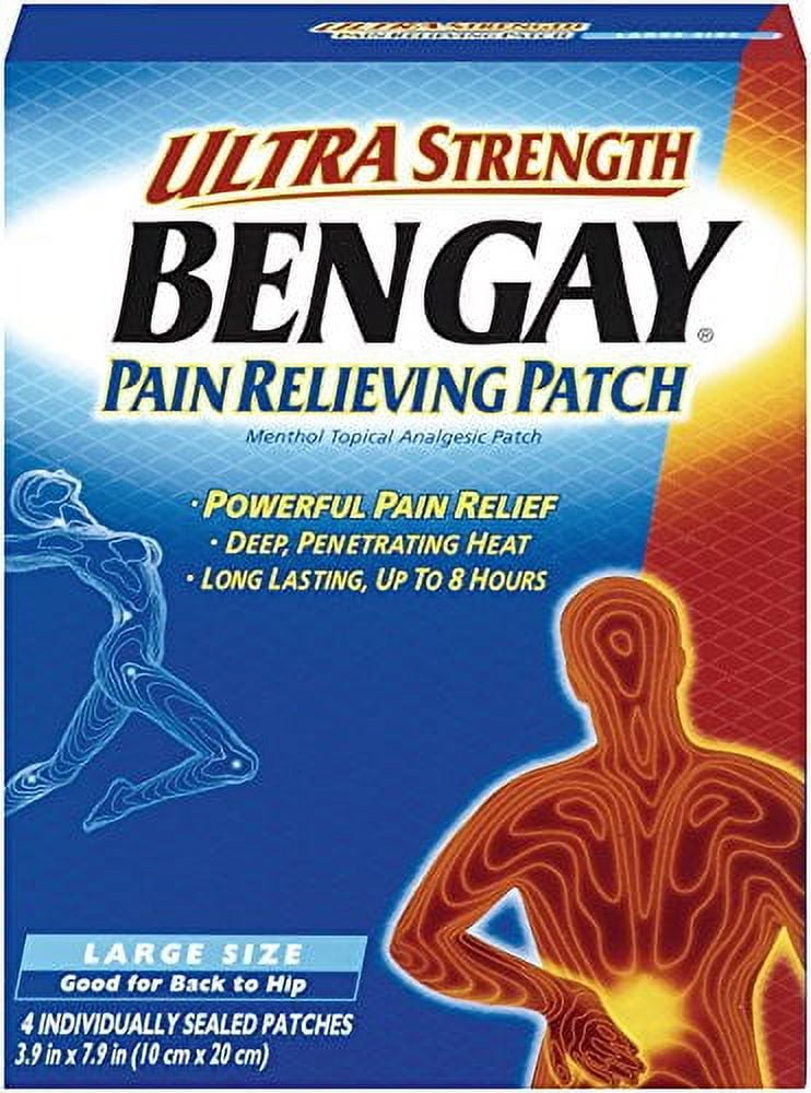 Ultra Strength Bengay Pain Relieving Patches-Box of 4 - Walmart.com