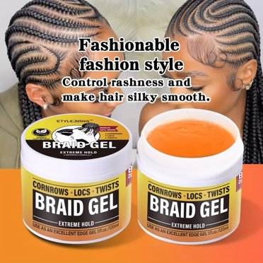 LOC N GEL Hair Care Twist Braids Wave Edge Gel, Extra Hold with Aloe ...