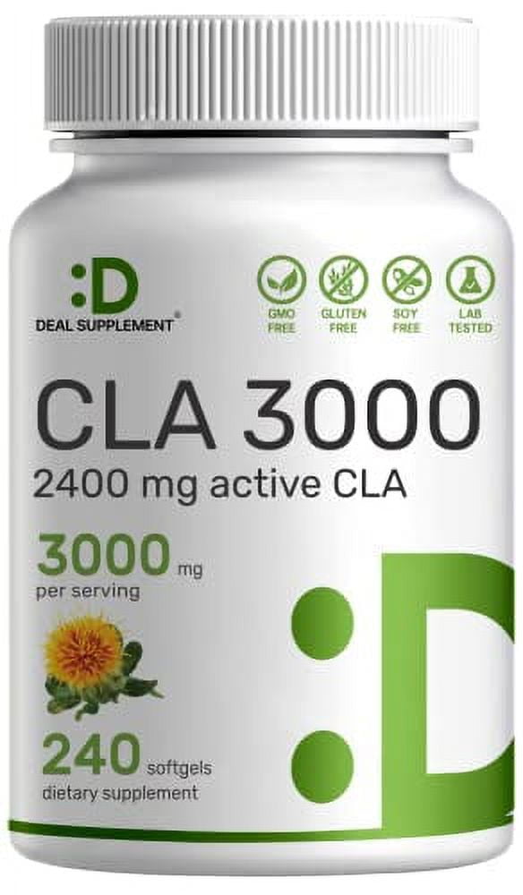 Ultra Strength CLA 3000mg | 240 Softgels, Active Conjugated Linoleic ...