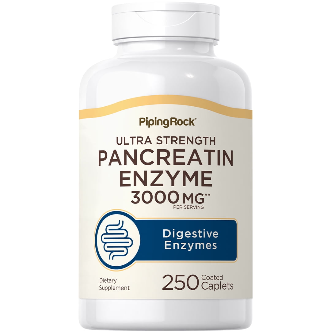 Piping Rock Pancreatin Enzyme 1500 mg, Digestive Support, Non-GMO ...