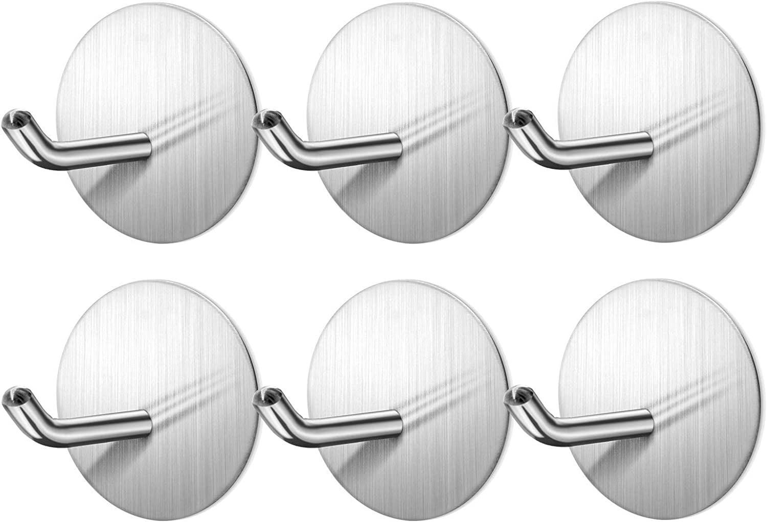 Ultra Strong Adhesive Hooks - Self Adhesive Silver Wall Mount Hanger ...