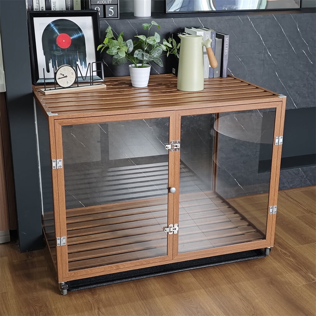 Ultra-Strong Aluminum Frame Dog Kennel with Tempered Glass – Anti-Rust ...