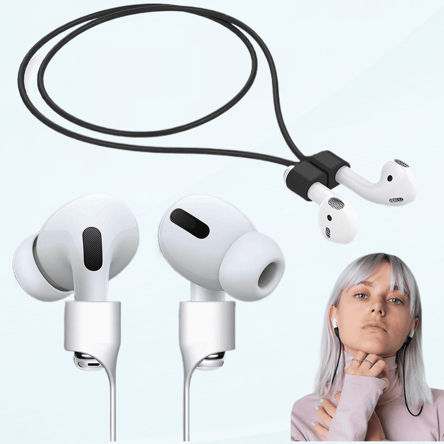 Ultra Strong Magnetic Airpod Pro Strap Anti-Lost Cord Sports Lanyard ...