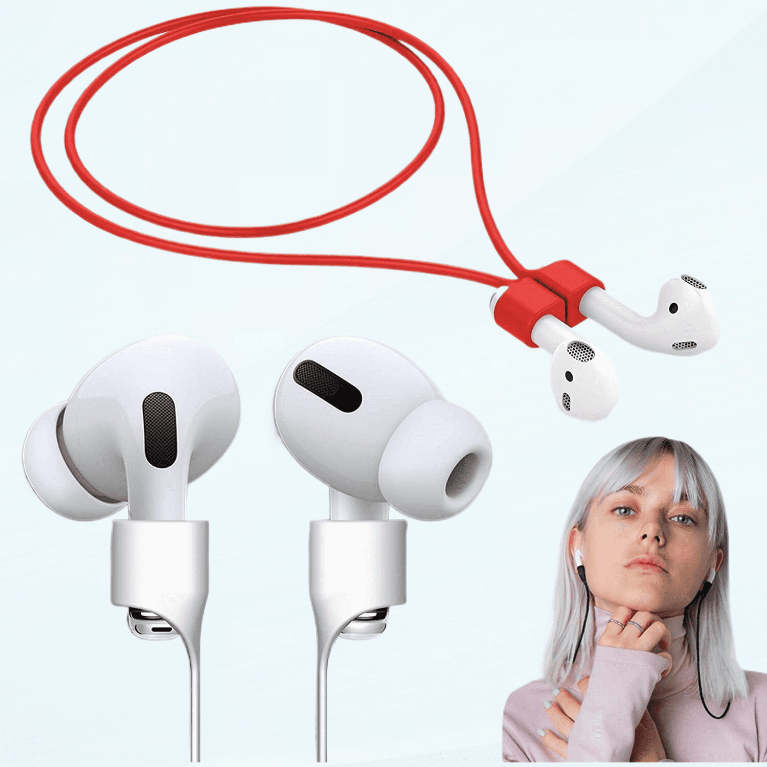 Ultra Strong Magnetic Airpod Pro Strap Anti-Lost Cord Sports Lanyard ...