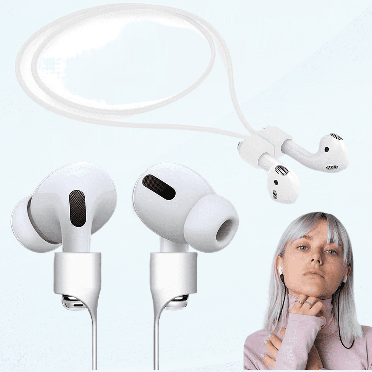 Ultra Strong Magnetic Airpod Pro Strap Anti-Lost Cord Sports Lanyard ...