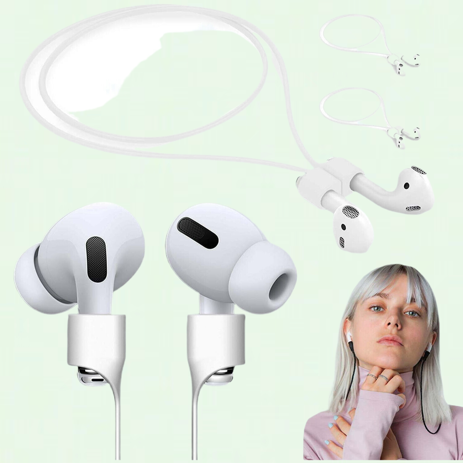 Ultra Strong Magnetic Airpod Pro Strap Anti-Lost Cord Sports Lanyard ...