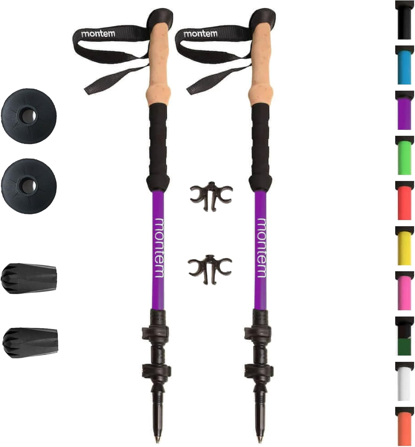 Ultra Strong Trekking, Walking, and Hiking Poles - One Pair (2 Poles ...
