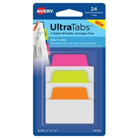 Insertable Index Tabs With Printable Inserts, 1/5-Cut Tabs, Assorted ...