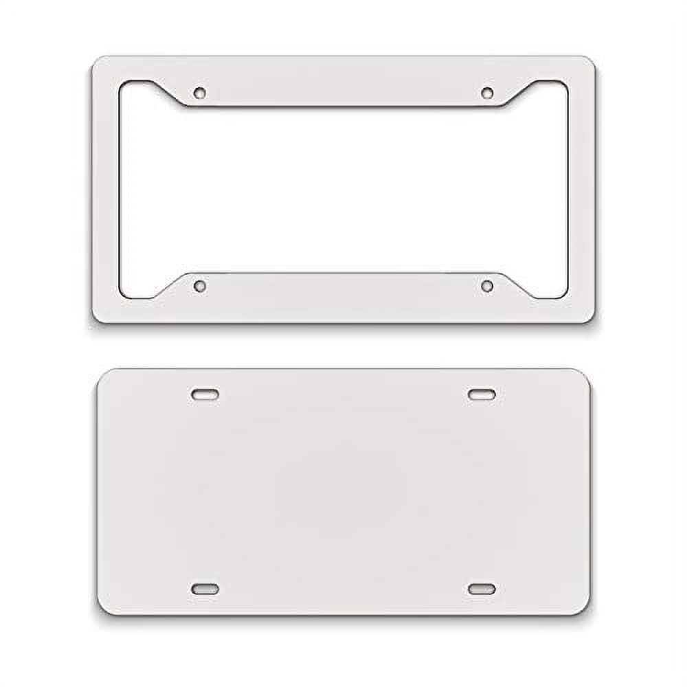 Ultra Thick Blank White Aluminum Composite Metal License Plate Frame ...