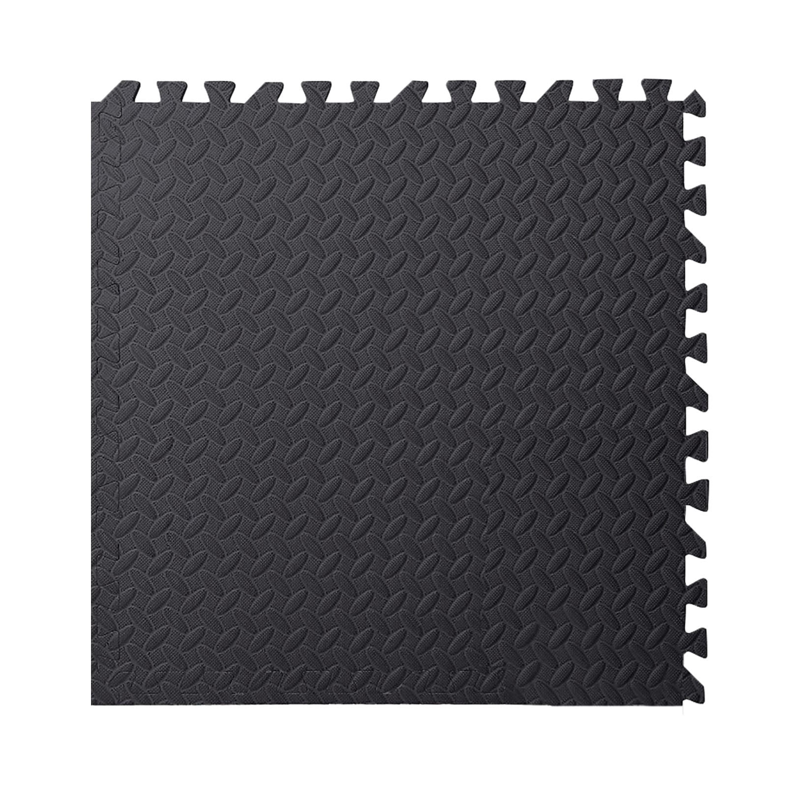 Ultra Thick Gym Floor Mat Exercise Mat EVA Soft Foam Black Mat Yoga Mat ...
