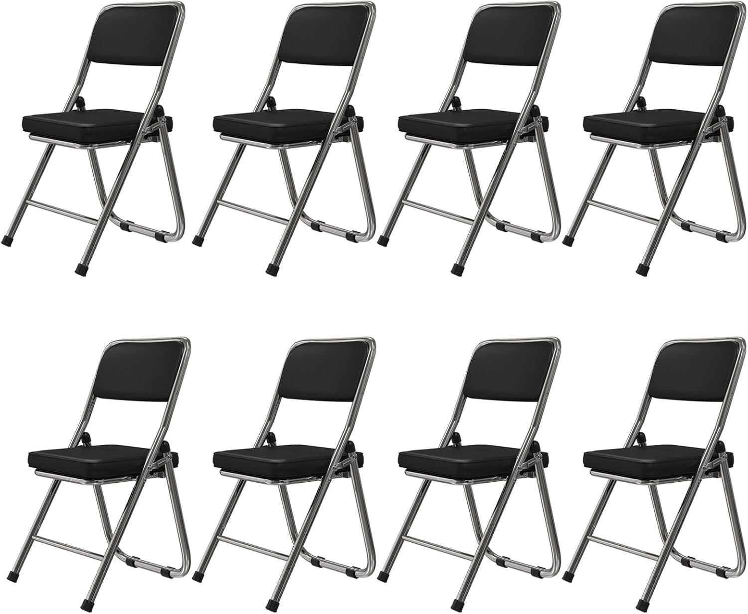with Ultra Thick Padded Seats Foldable Chair Indoor Comfortable Metal ...