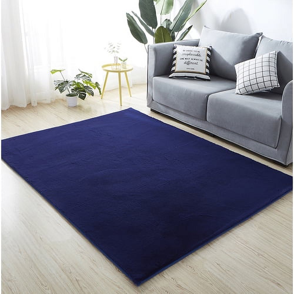 Ultra Thick and Soft Faux Fur Area Rug, Modern Shaggy Furry Plush Rug ...
