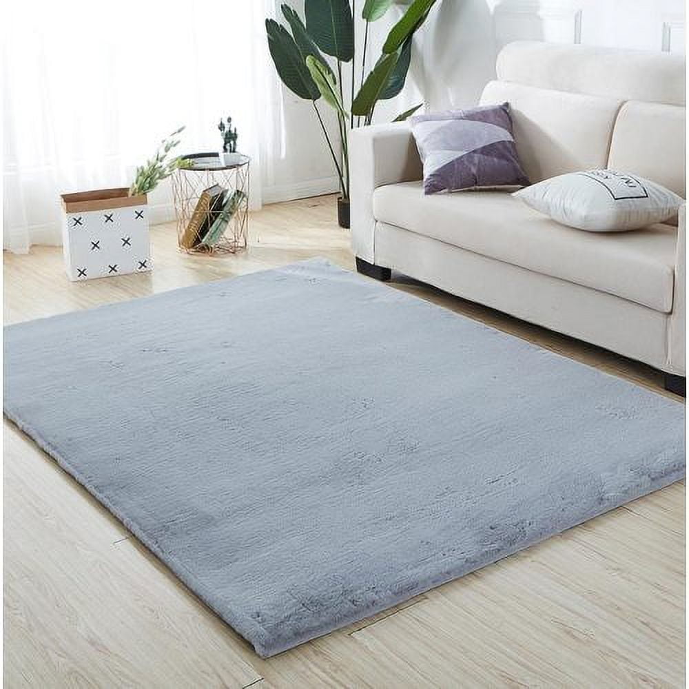 Ultra Thick and Soft Faux Fur Area Rug, Modern Shaggy Furry Plush Rug ...