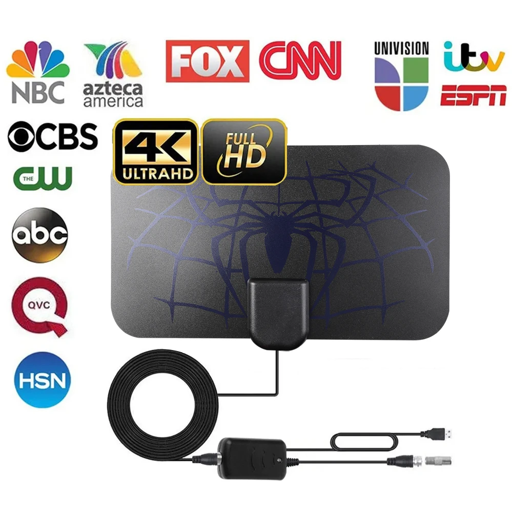 Ultra-Thin Amplified HD Digital TV Antenna for Smart TV, 2025 Latest ...