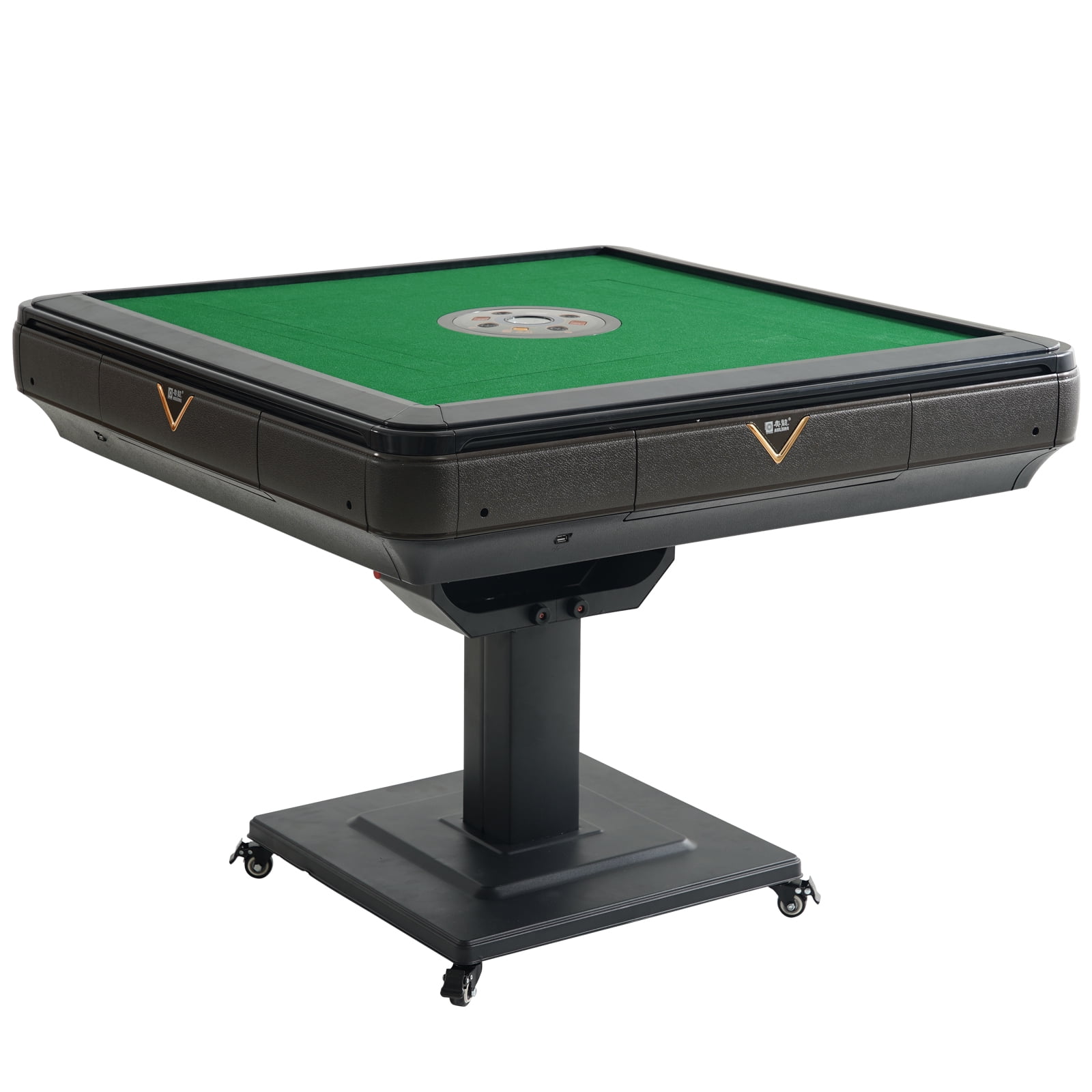 Meritlife Ultra Thin Automatic Mahjong Table with Wheels, Blue & Green ...