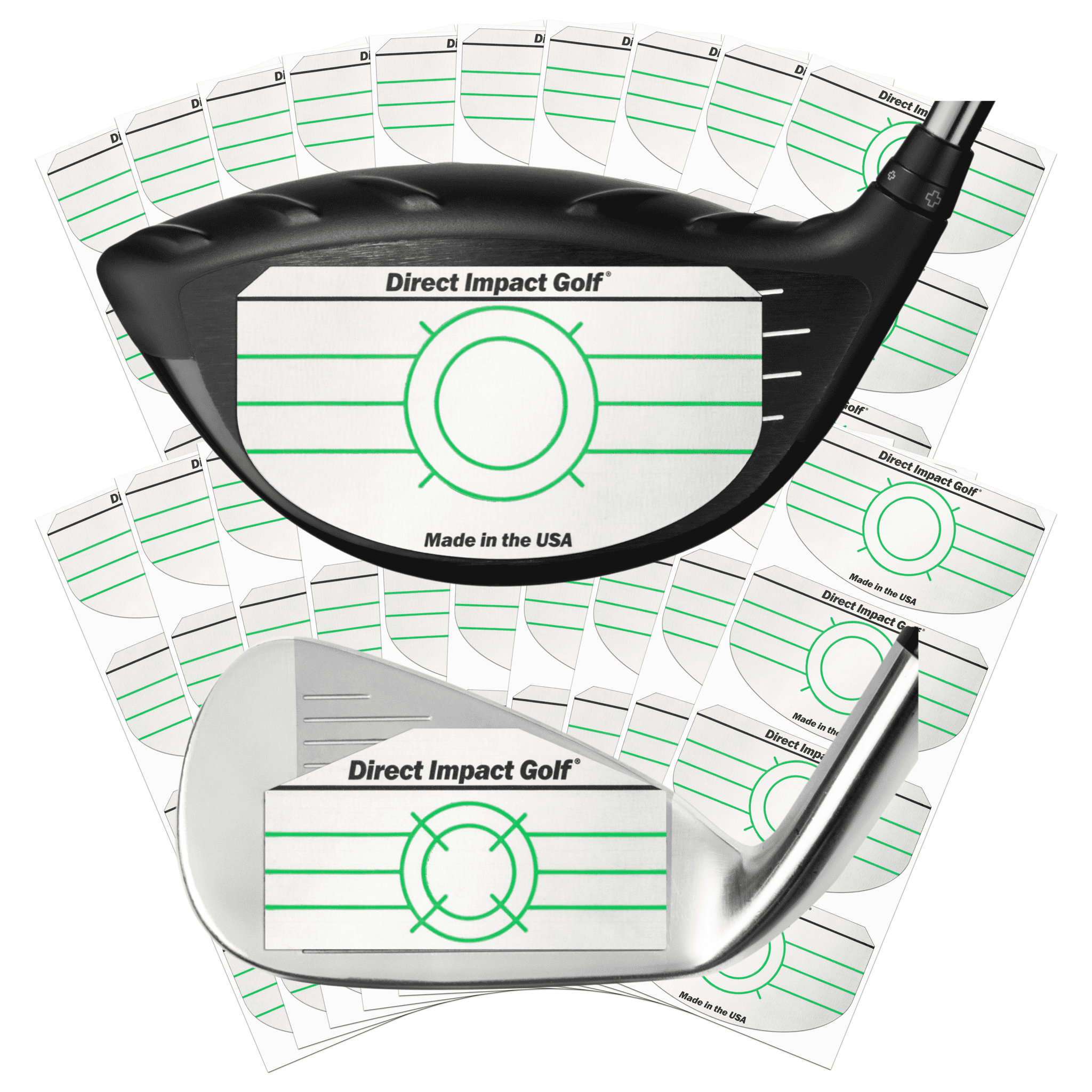 Direct Impact Golf Ultra-Thin Golf Impact Tape, 100 Driver and 100 Iron ...