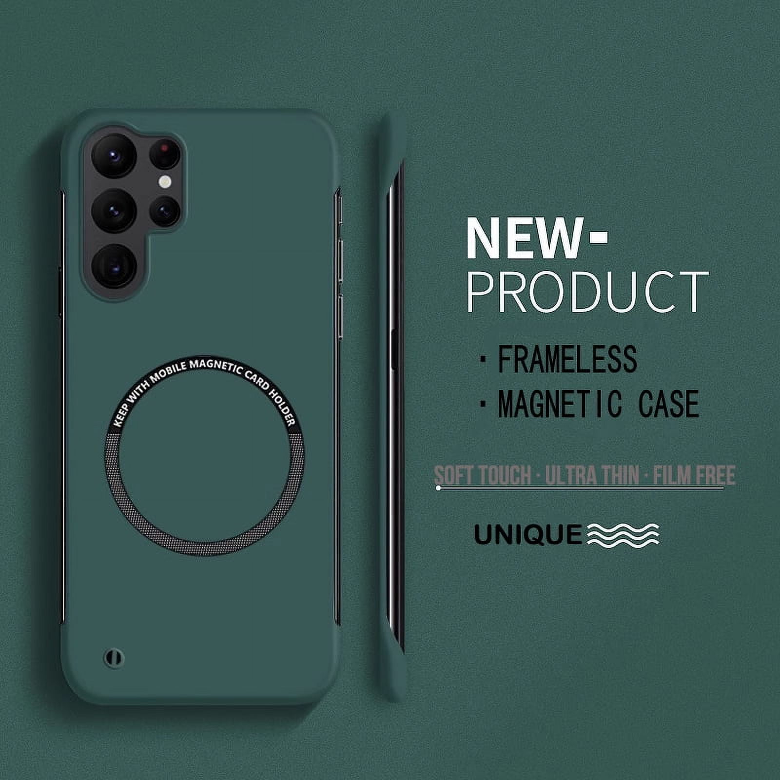 Ultra Thin Hard PC Magnetic Frameless Phone Case For Magsafe Samsung Galaxy S24 S23 S22 S21 S20 ...