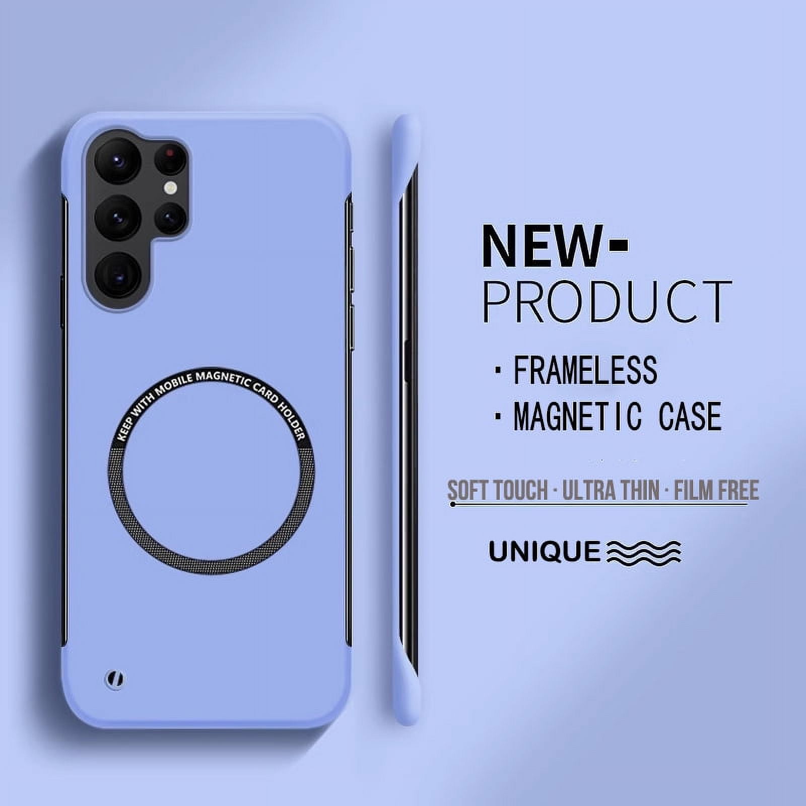 Ultra Thin Hard PC Magnetic Frameless Phone Case For Magsafe Samsung Galaxy S24 S23 S22 S21 S20 ...