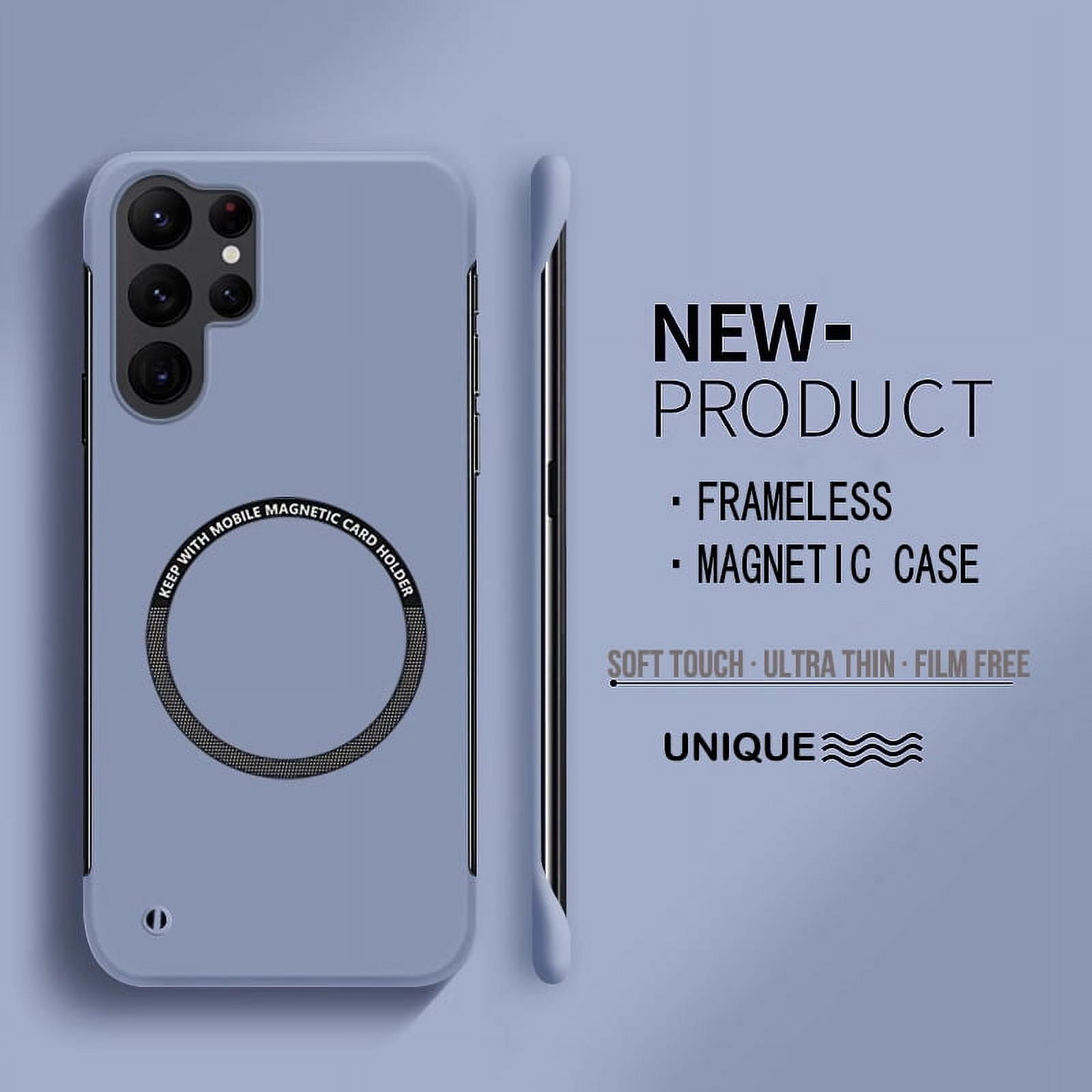 Ultra Thin Hard PC Magnetic Frameless Phone Case For Magsafe Samsung Galaxy S24 S23 S22 S21 S20 ...