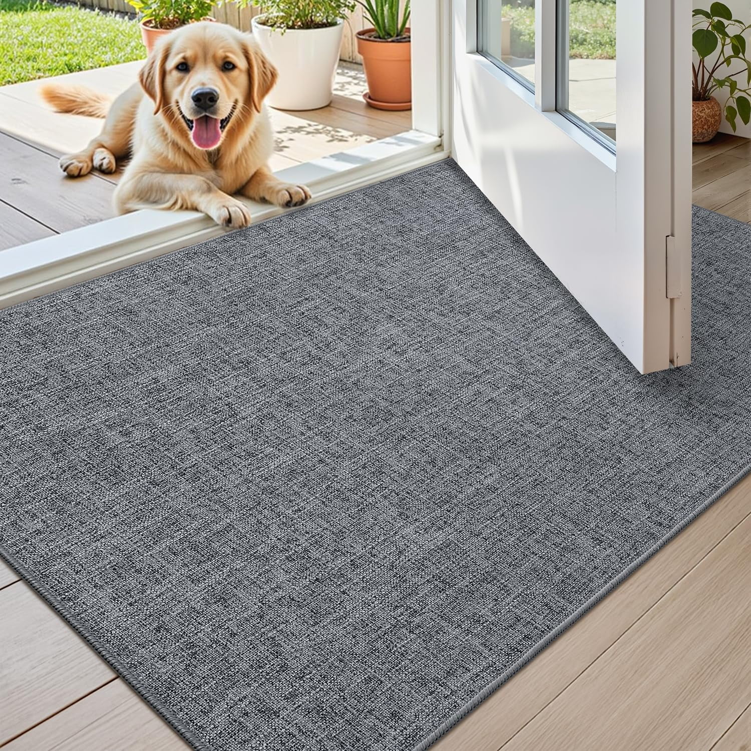 Ultra Thin Indoor Door Mat (Rolled-up NO Creases) 32"x48", Non Slip ...