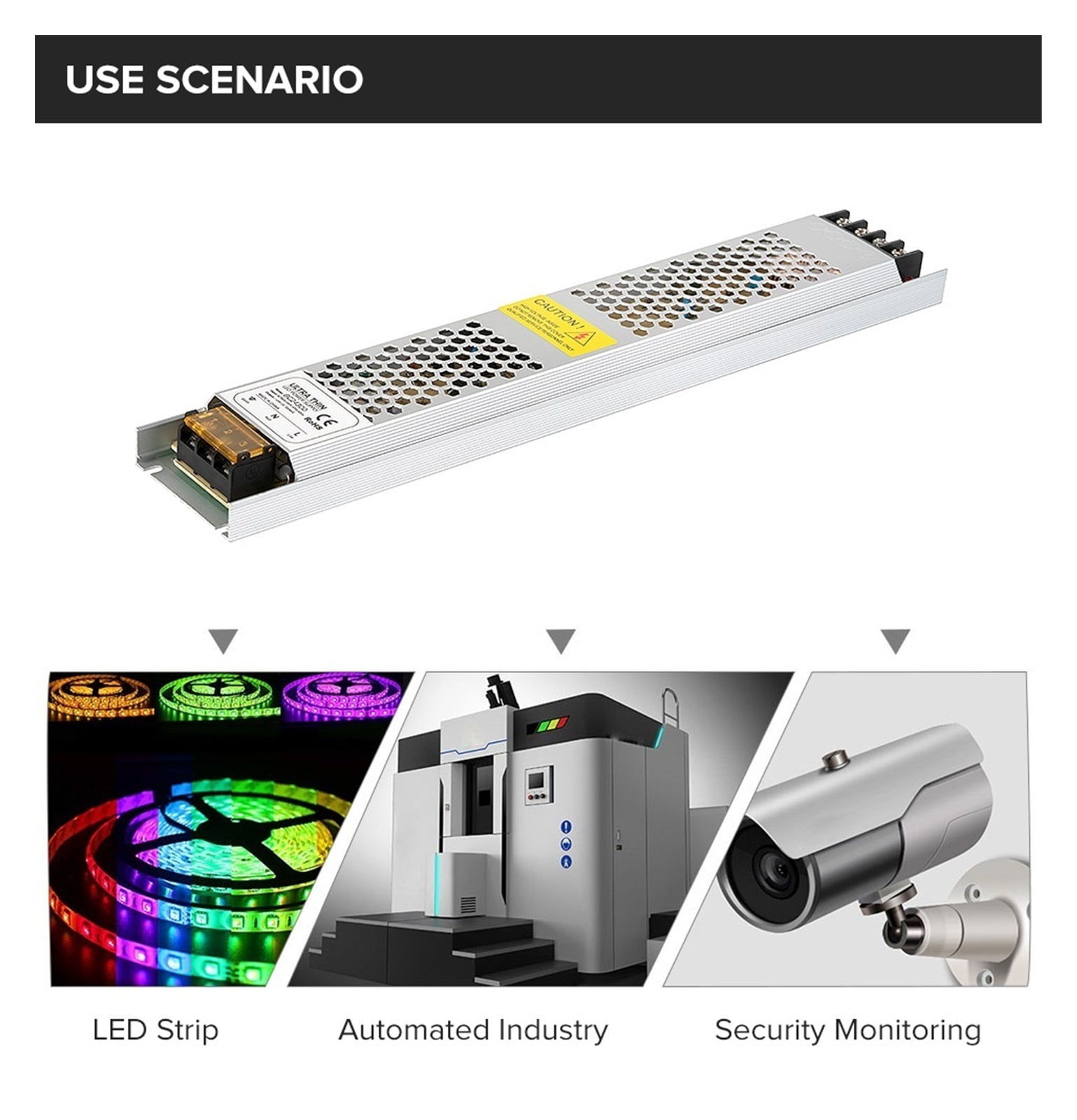 Ultra Thin LED Power Supply, AC190 240 To DC12V 200W 300W 400W 500W ...