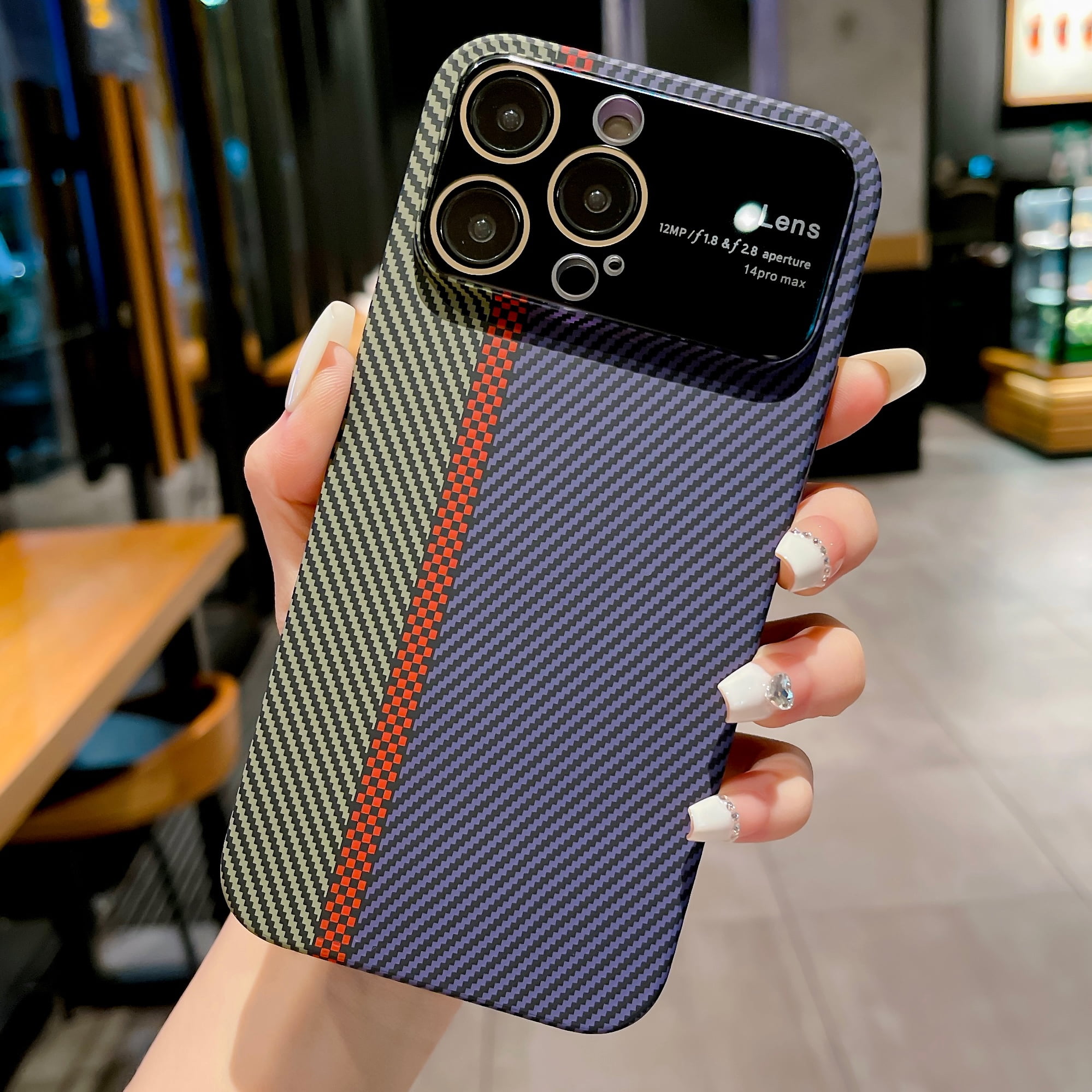 Ultra-Thin Lightweight Carbon Fiber Shell for Apple iPhone 15 Pro, Anti ...