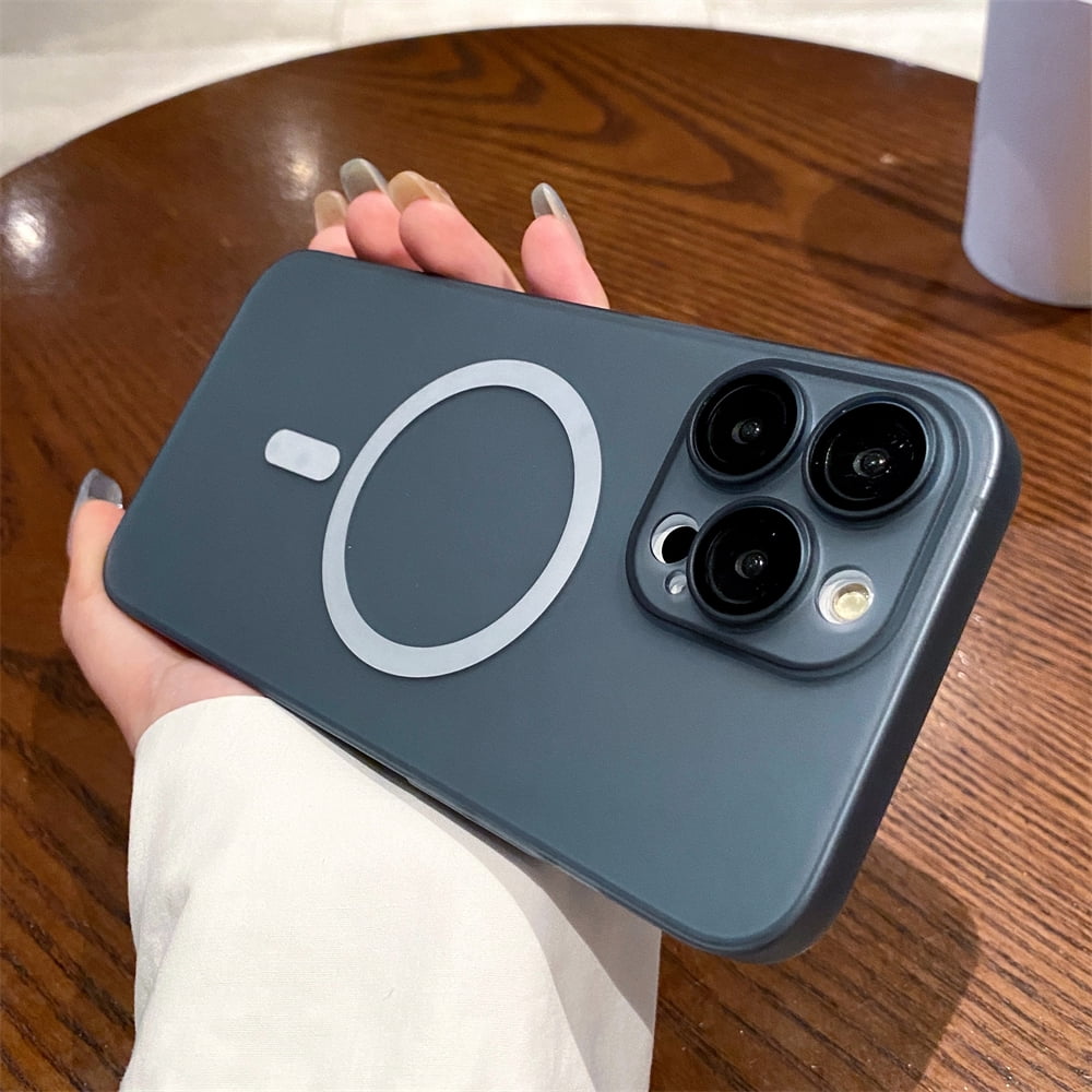 Ultra Thin Matte Clear Magnetic Wireless Charging Case For iPhone 16 14 ...