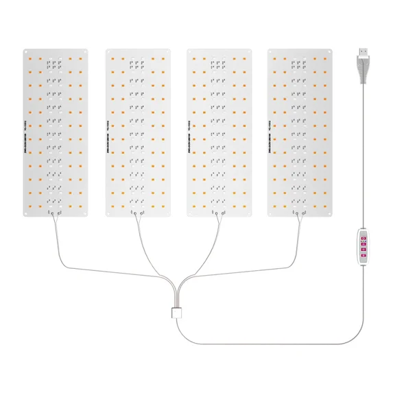 Ultra-Thin Panel Grow Lights USB Full Spectrum Grow Lights with Timer ...