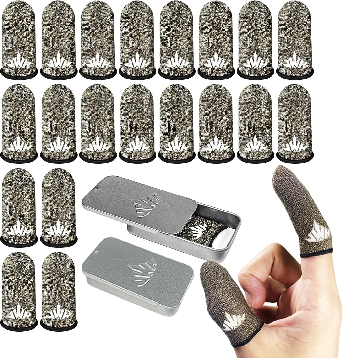 Ultra-Thin Pure Silver Fiber Gaming Finr Thumb Sleeve, Silky ...