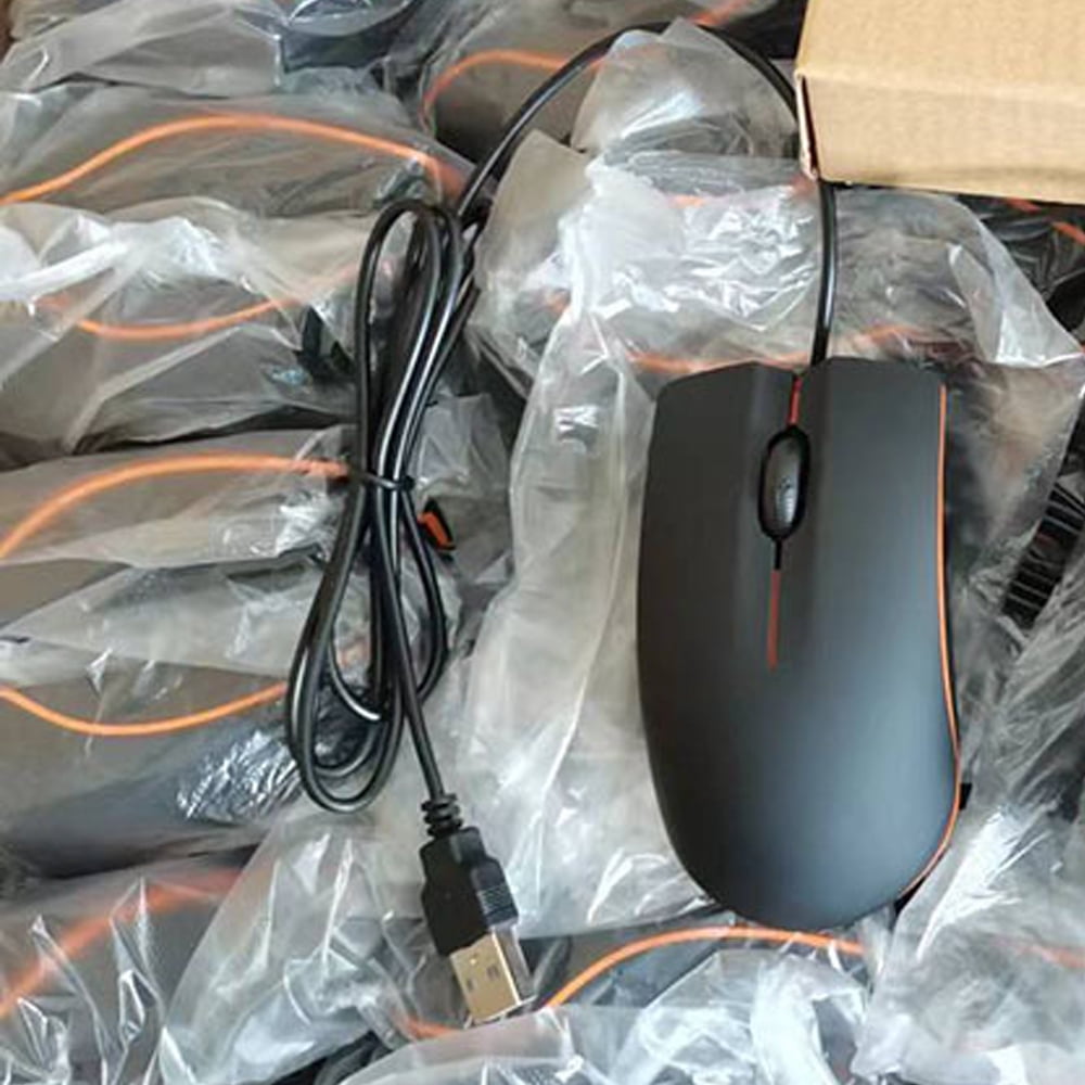 Ultra Thin USB Wired Mouse 1000 DPI Mice Mute Button For Laptop PC ...