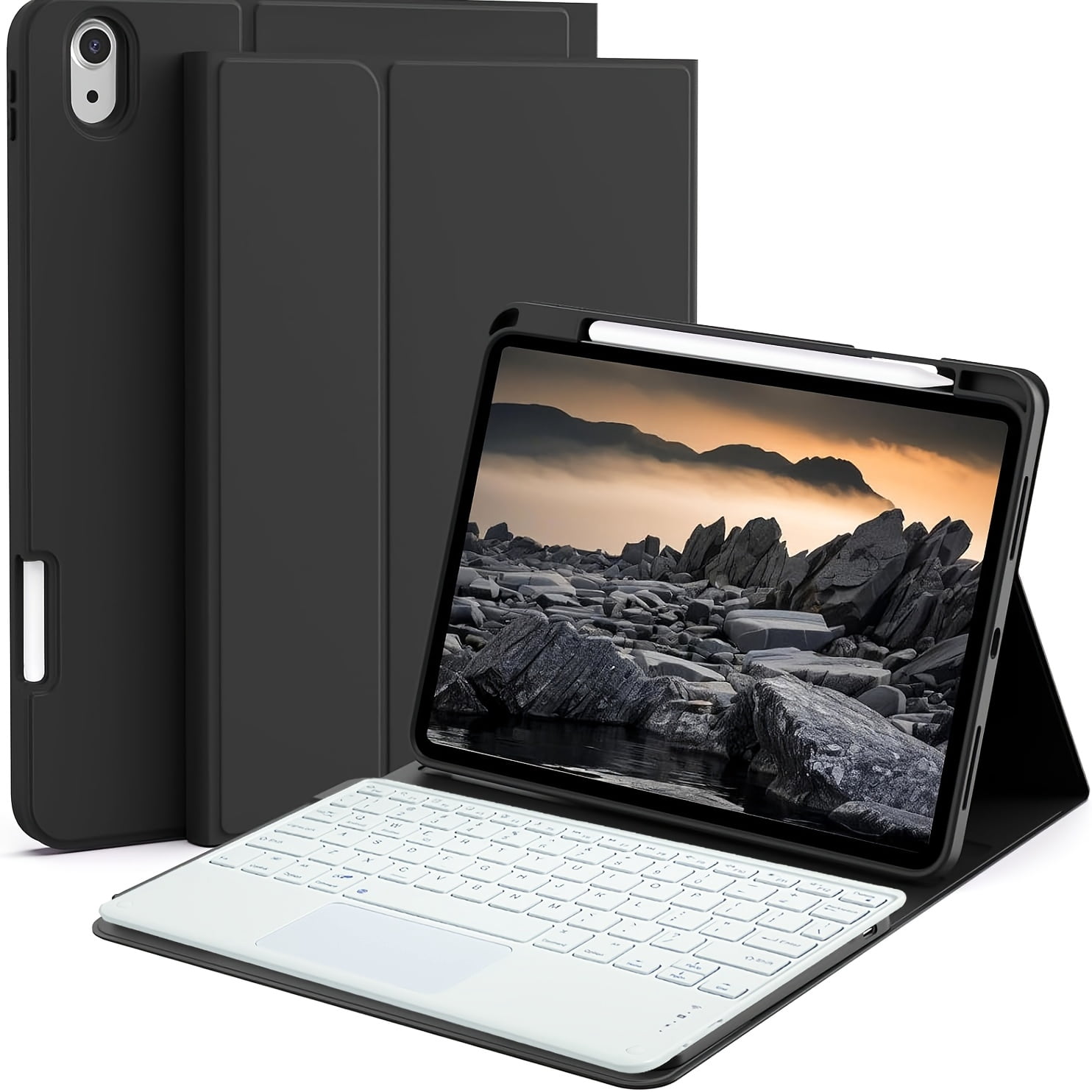 Ultra-Thin Wireless Keyboard Case w/Trackpad for iPad Pro 11, Air 4/5 ...