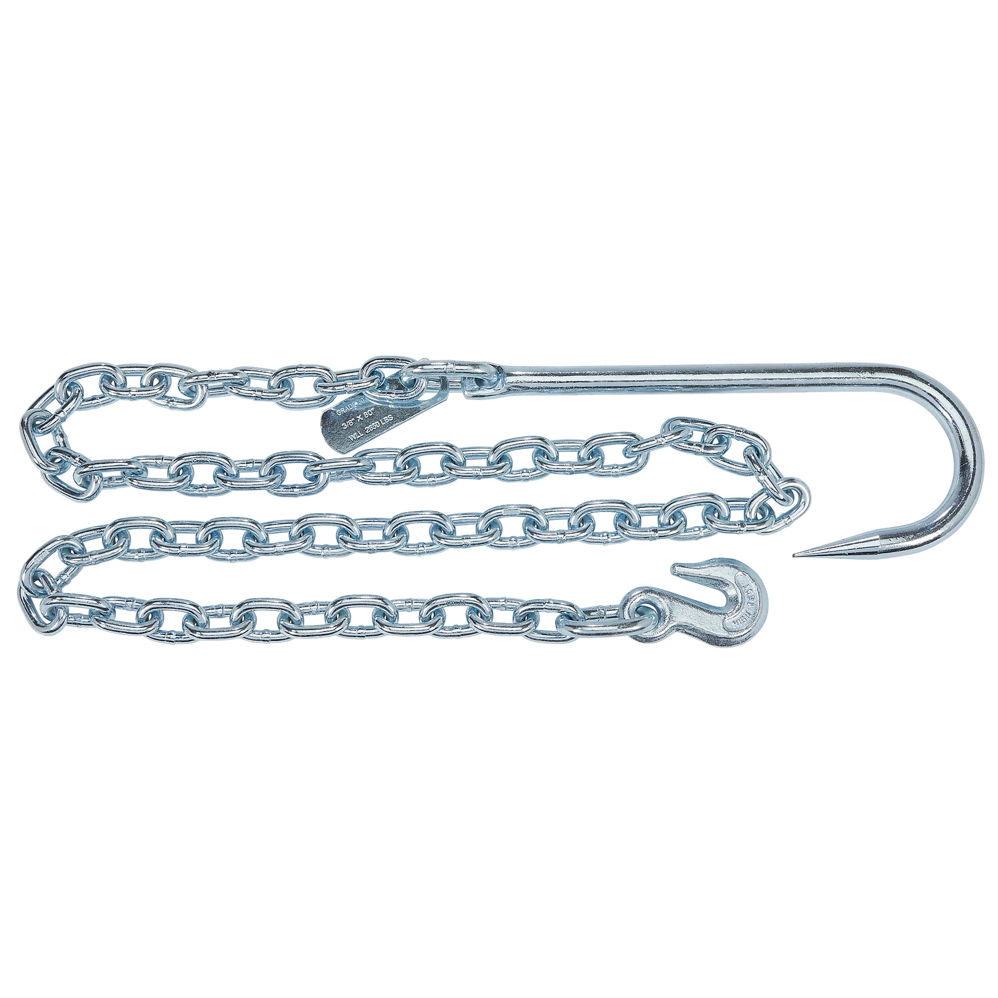 Ultra-Tow 3/8in. x 80in. Tow Chain with 15in. Grab Hook, G30, 2650-Lb ...