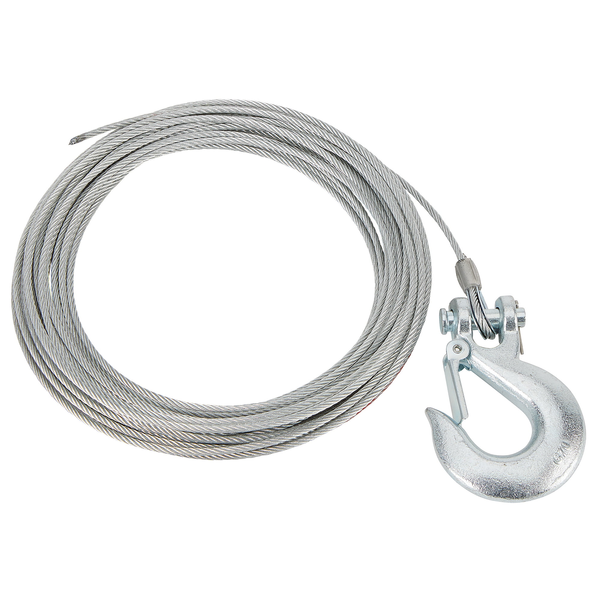 Ultra-Tow Wire ATV Winch Rope with Hook, 5/32in. dia. x 50ft.L, For Use ...
