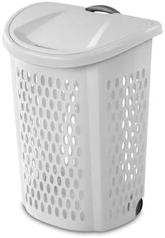 Ultra Wheeled Laundry Hamper With Lid, 2 Bushel, Plastic Large Hamper W ...