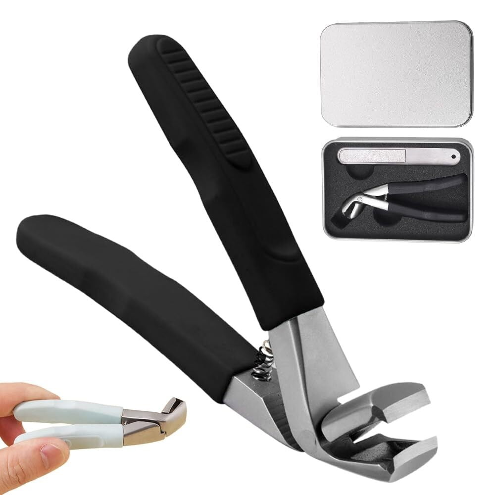 Ultra Wide Jaw Opening Nail Clippers Set, Angled Head Toenail Clippers ...