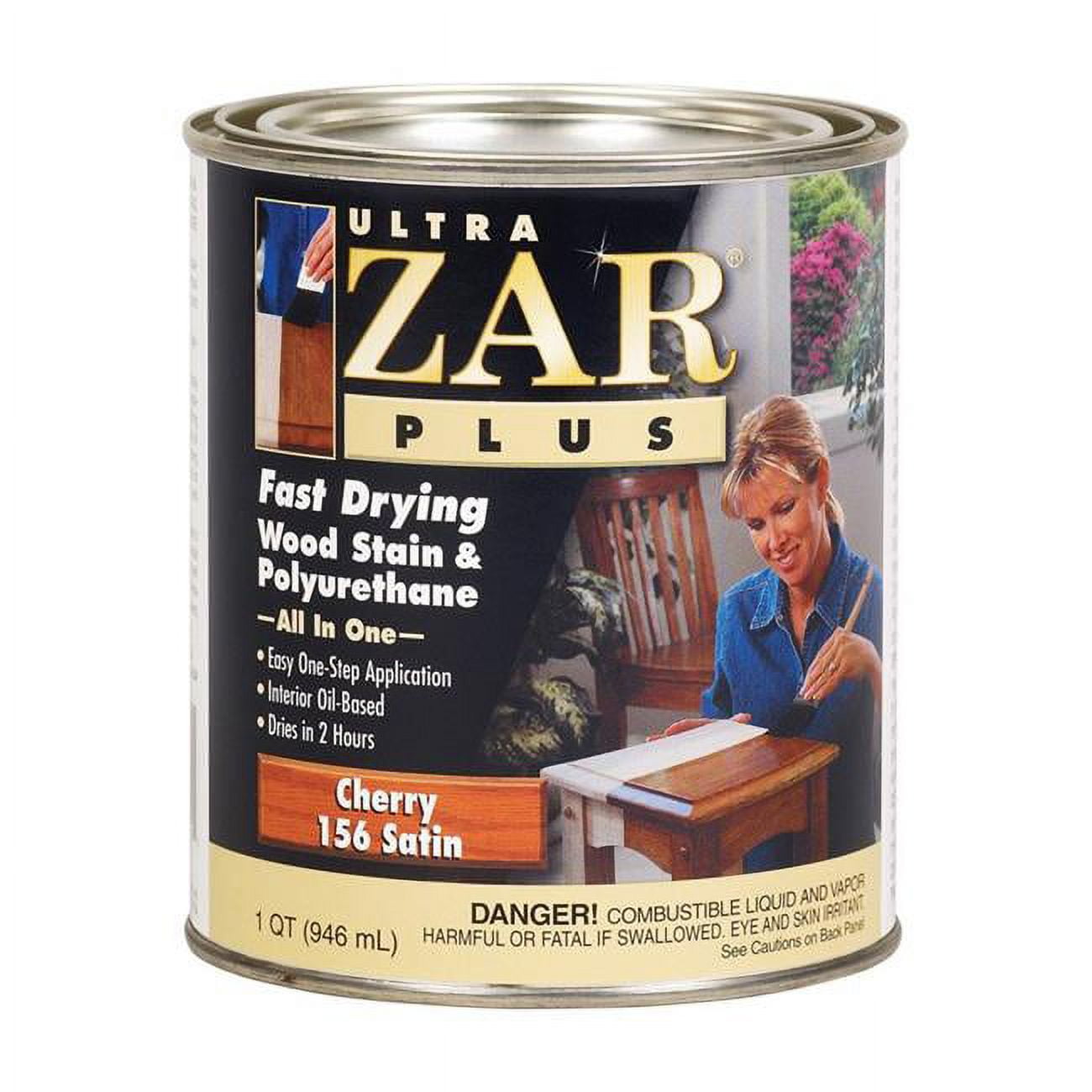 Ultra Zar 1903749 Plus Satin Cherry Oil-Based Fast-Drying Wood Stain ...