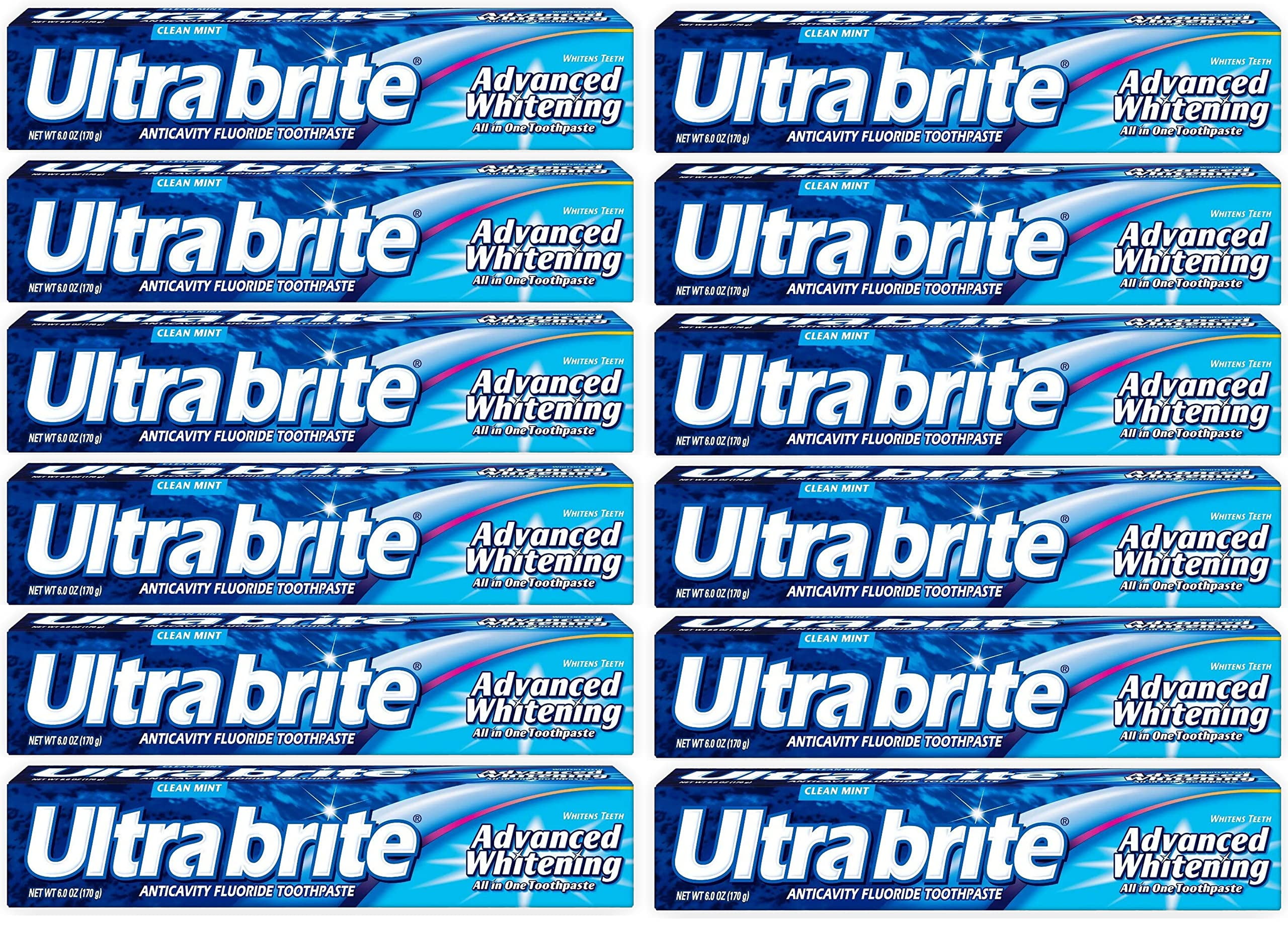 Colgate Ultra Brite Advanced Whitening Fluoride Toothpaste, Clean Mint ...