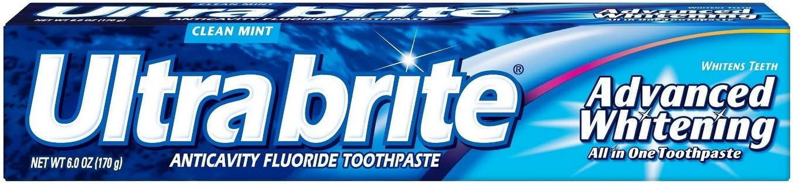 Ultra brite Advanced Whitening Toothpaste Clean Mint 6 oz (Pack of 2 ...