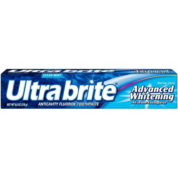 Ultra brite Advanced Whitening Toothpaste Clean Mint 6 oz (Pack of 2 ...