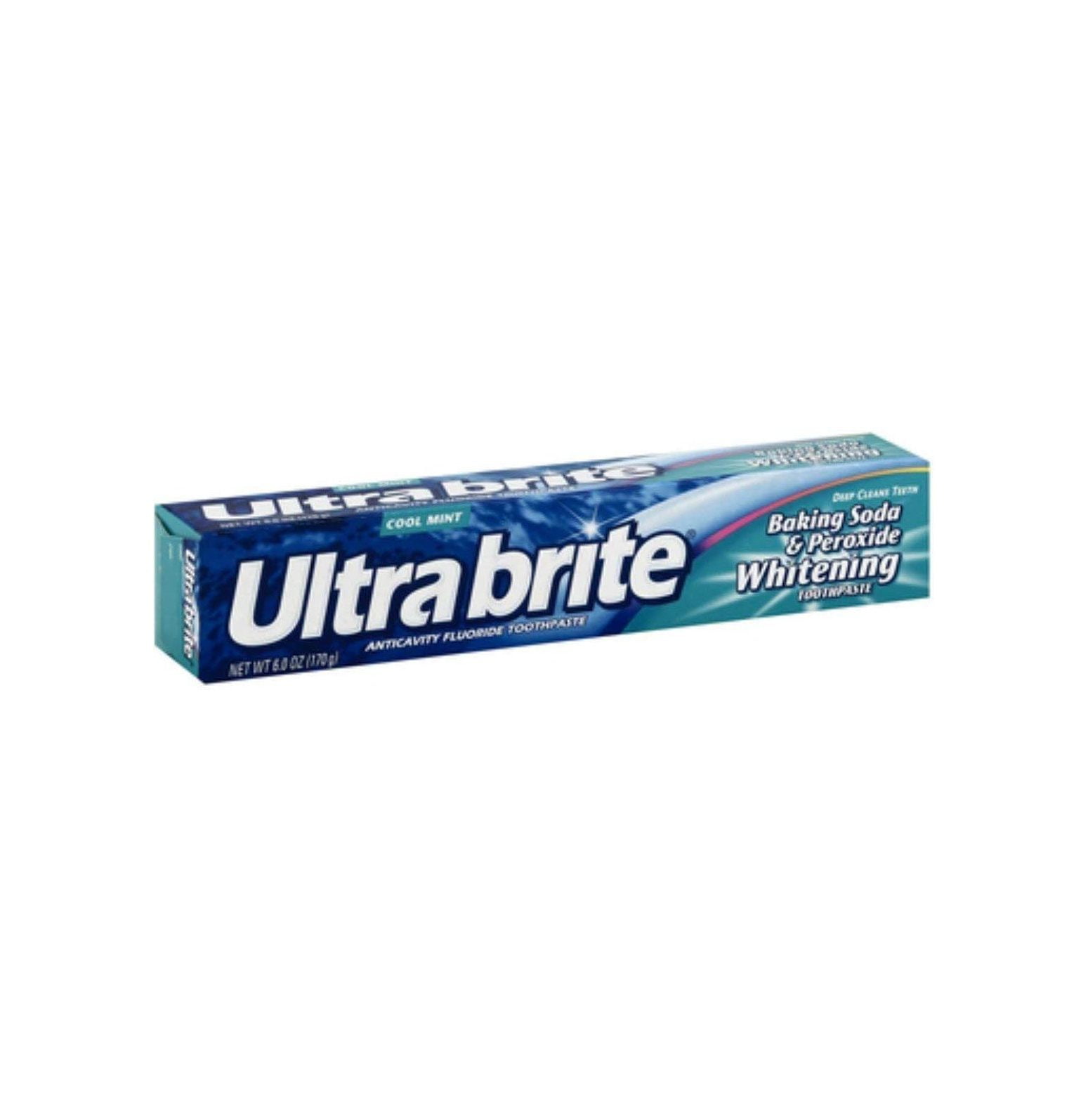 Ultra brite Baking Soda & Peroxide Whitening Toothpaste, Cool Mint 6 oz ...