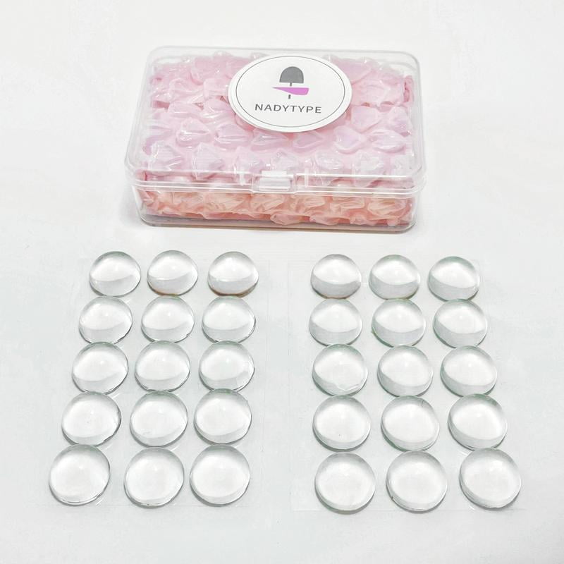 Ultra-clear typing stickers for long nails Heart-shaped/hemispherical ...