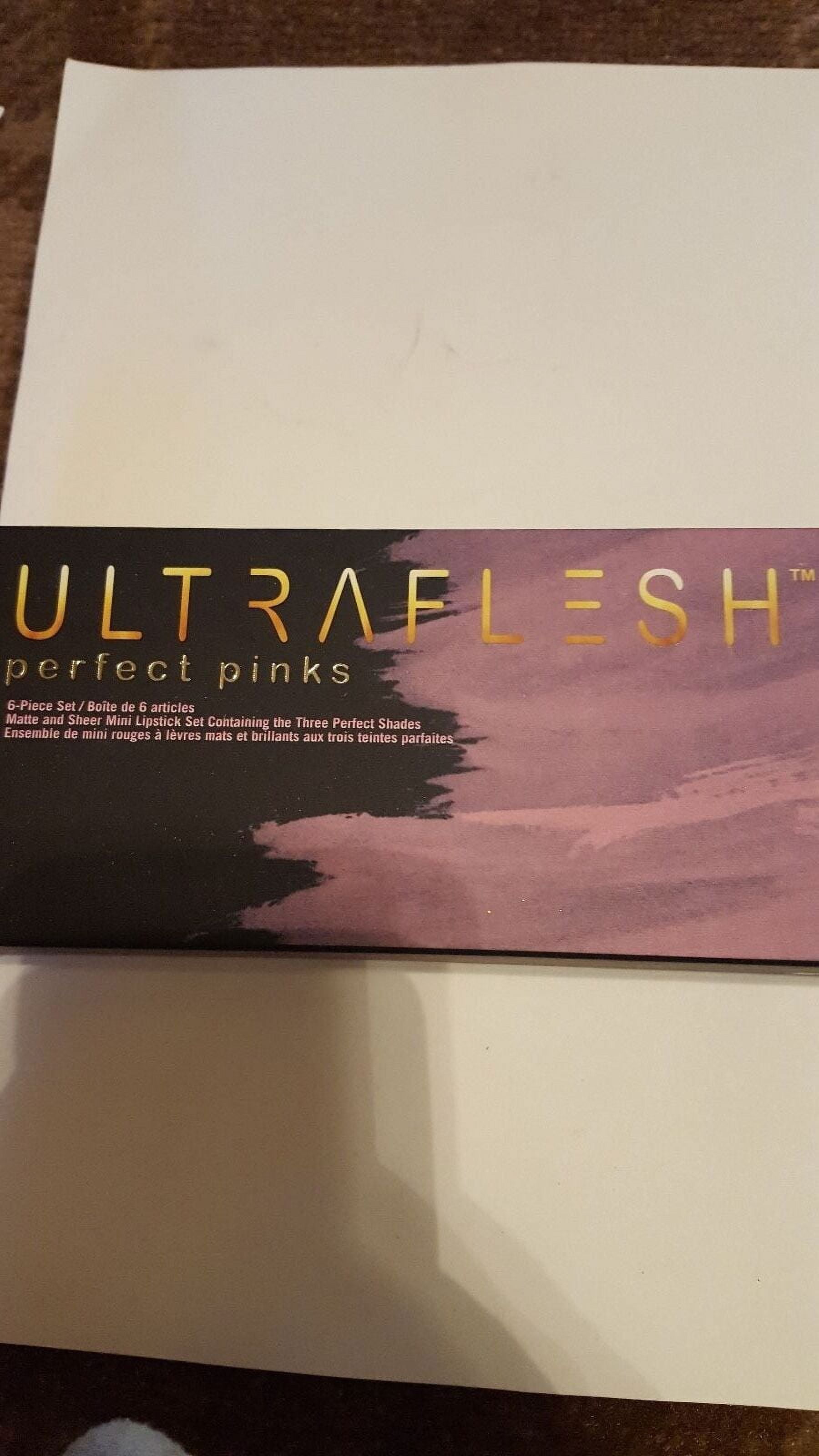 Ultra flesh perfect pinks 6 piece set matte and sheer mini lipstick ...