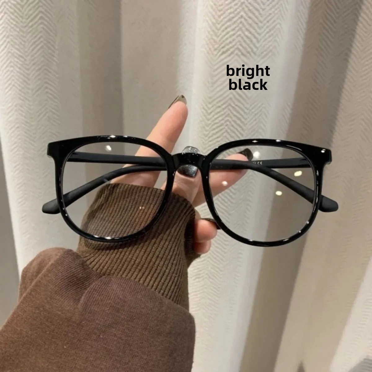 Ultra light large frame plain face myopia glasses frame for women, non ...