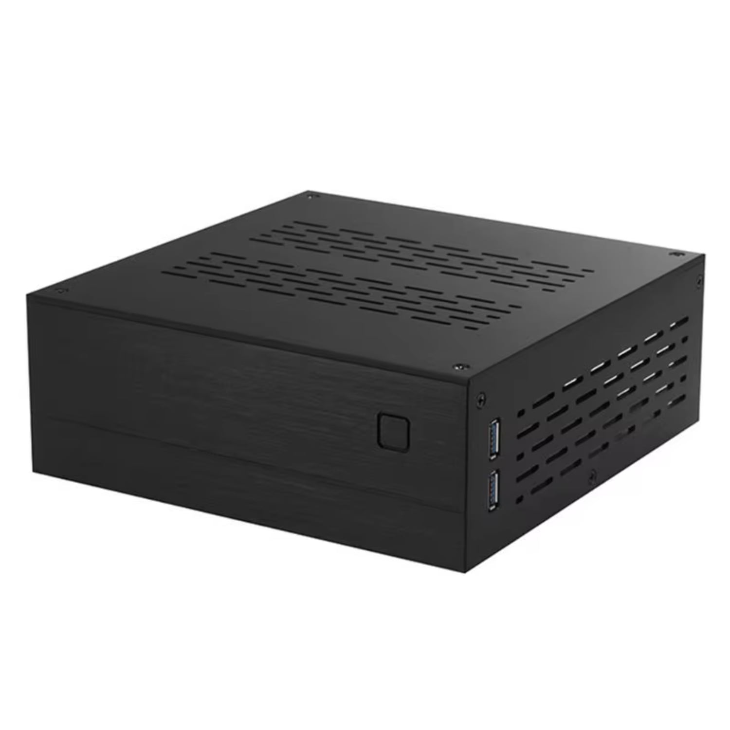 Ultra Sleek B01 Mini Itx Aluminumglass Computer Case Chassis For Htpc Desktop Theater Ac Dc