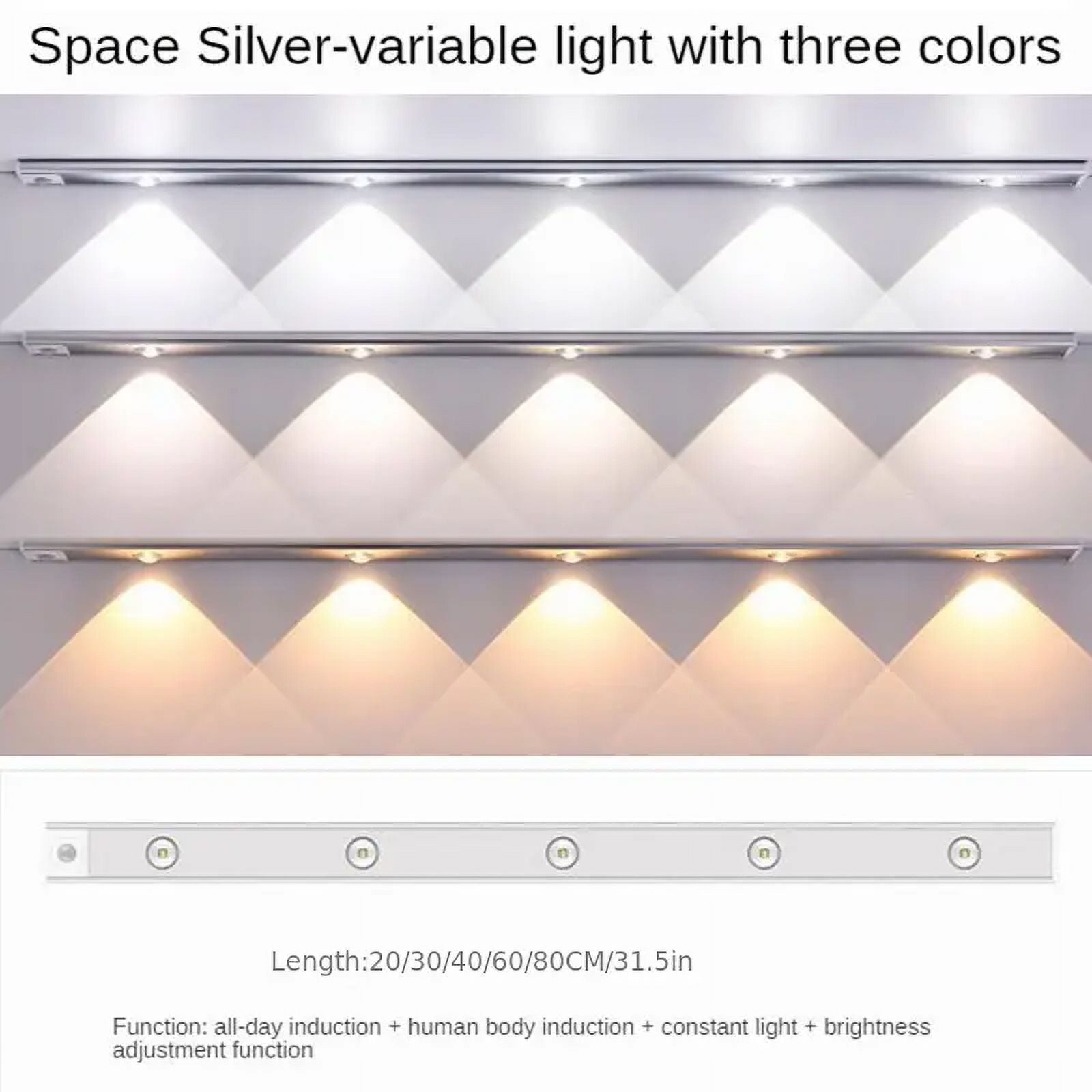 Ultra-thin LED Human Body Sensor Light Rechargeable Cabinet Light Strip ...