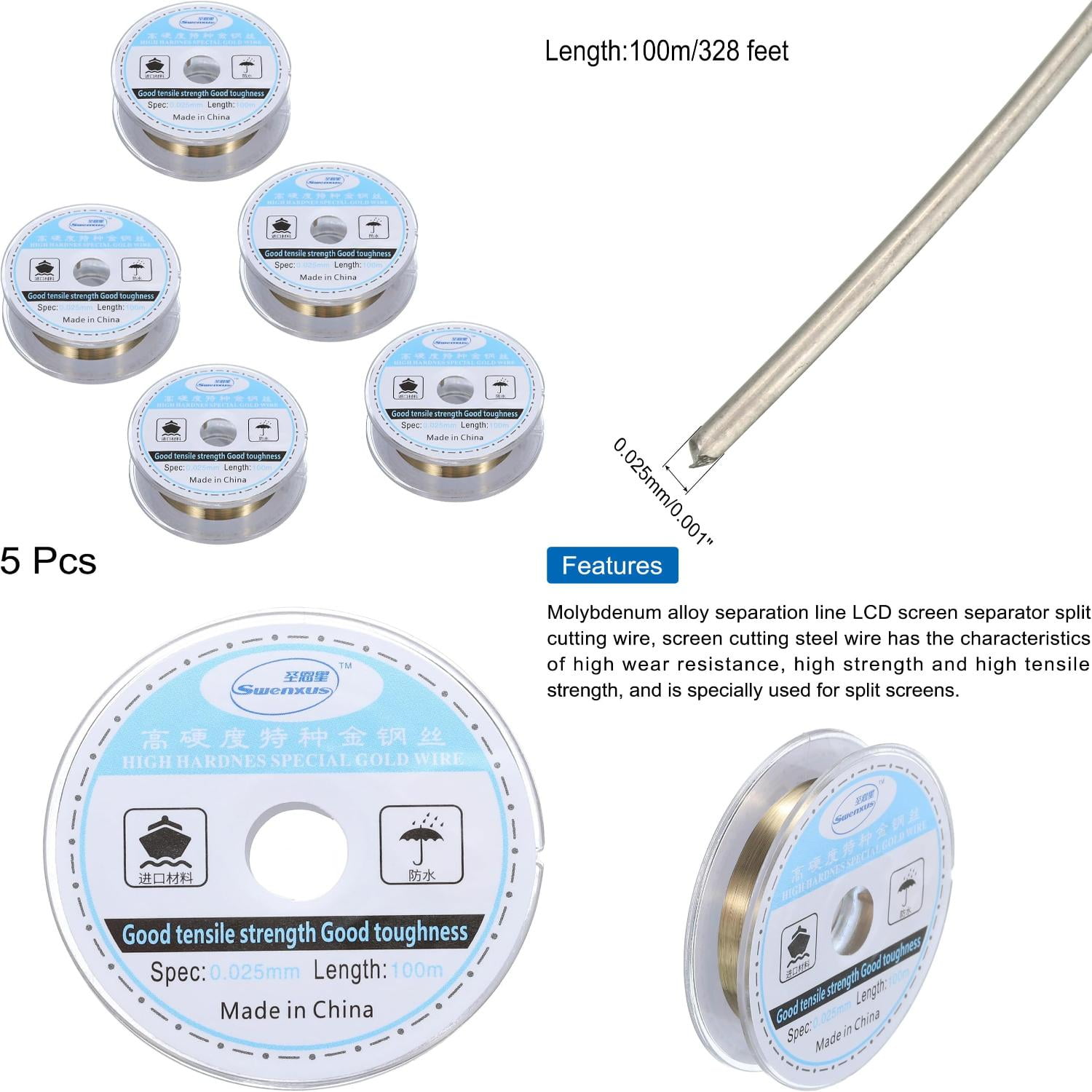Ultra-thin Professional Molybdenum Cutting Wire Line ideal for LCD ...