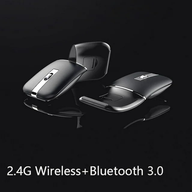 Ultra-thin Rotatable Wireless Mouse Rechargeable Bluetooth Silent ...