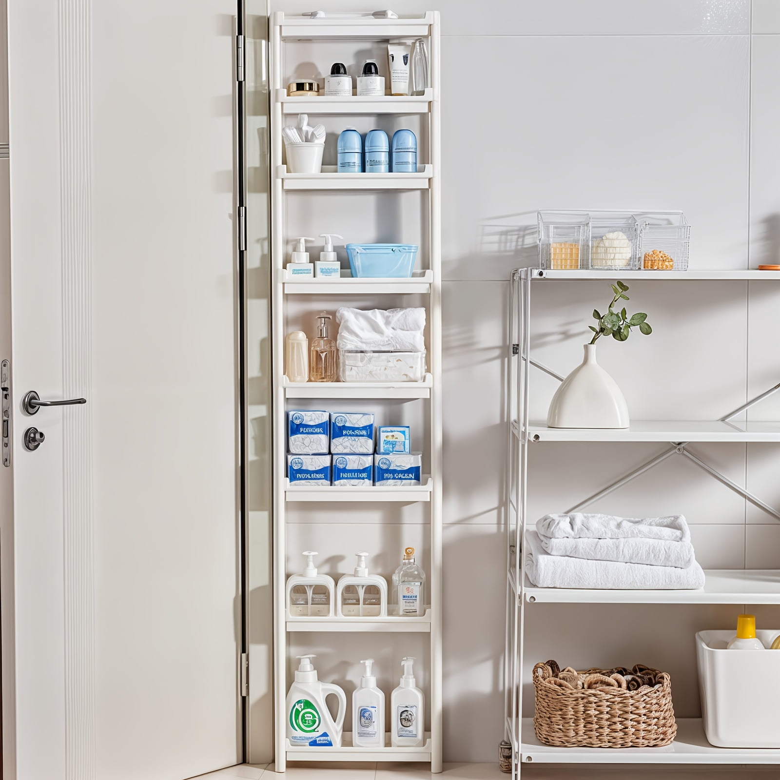 Ultra-thin Storage Cabinet 8 Layers Ultra-thin Multi-layer Space-saving ...