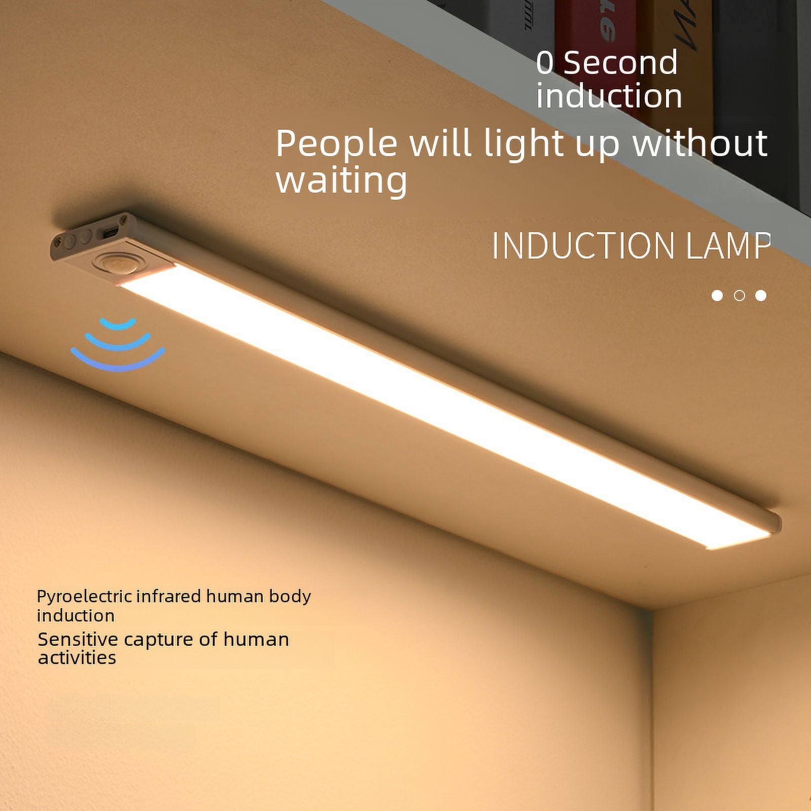 Ultra-thin intelligent led human body induction lamp rechargeable long ...